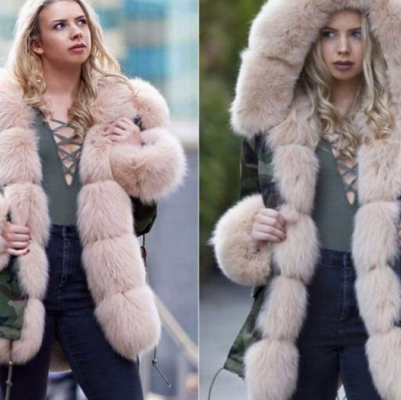 Jackets & Coats | Raccoon Fur Collar Cuff Long Parka Jacket | Poshmark